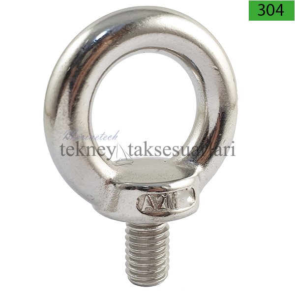 ERKEK MAPA CİVATA,ÇEŞİTLERİ DIN580 A2 AISI 304 KALİTE - M 8 ...