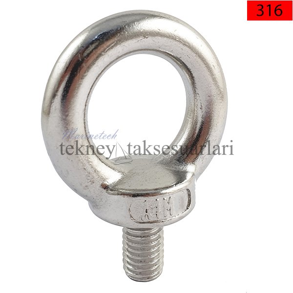 ERKEK MAPA CİVATA,ÇEŞİTLERİ DIN580 A4 AISI 316 KALİTE - M 5 ...